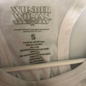 Wonder Woman | Tops | Wonder Woman Small Tank Top Racer Back White Logo ...